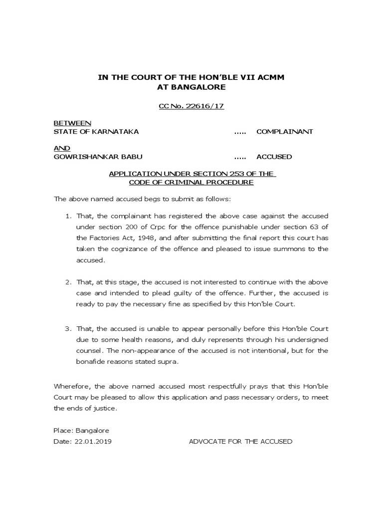 Sec 253 CRPC - Plead Guilty | PDF | Criminal Law | Government Institutions