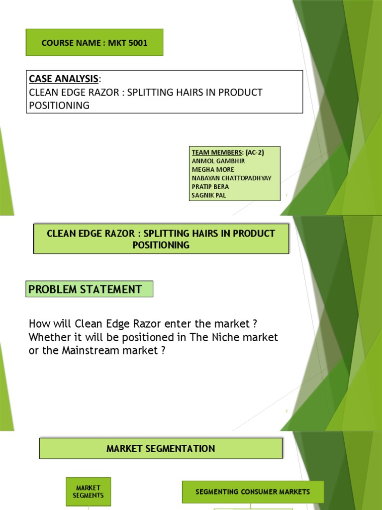 Clean Edge Razor - Final | PDF | Market Segmentation | Business Economics