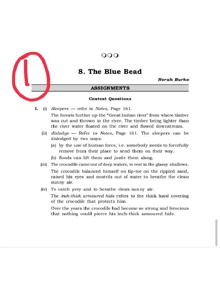 Treasure Trove CH 8 - The Blue Bead | PDF