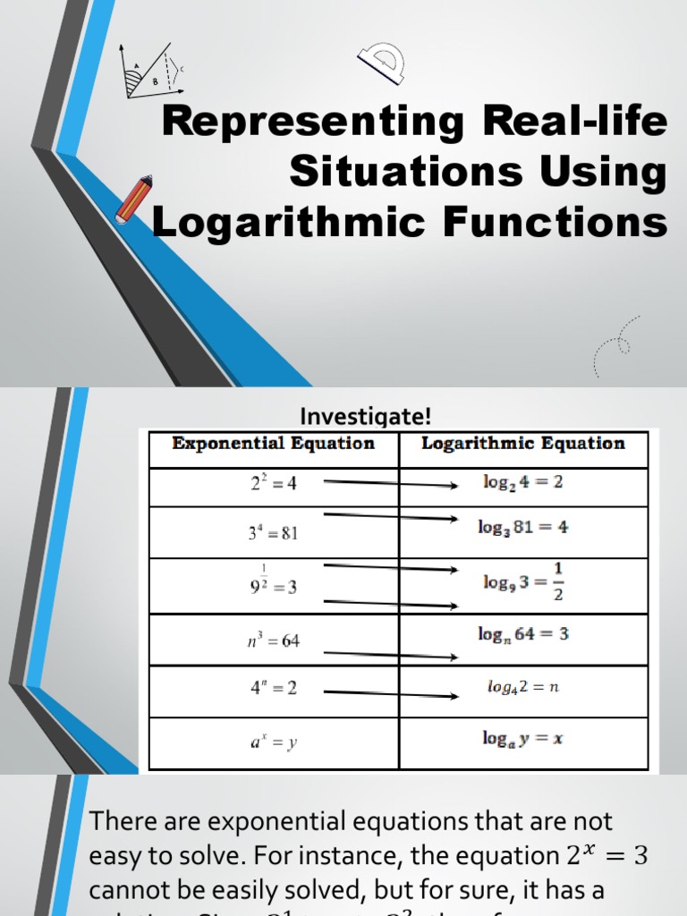 5-Representing Real-Life Situations Using Logarithmic Functions ...