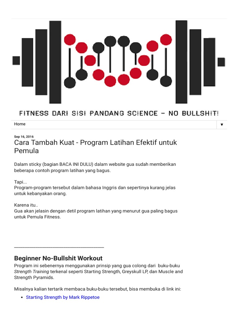 Program Latihan Brodibalo untuk Pemula | PDF | Kesehatan Holistik