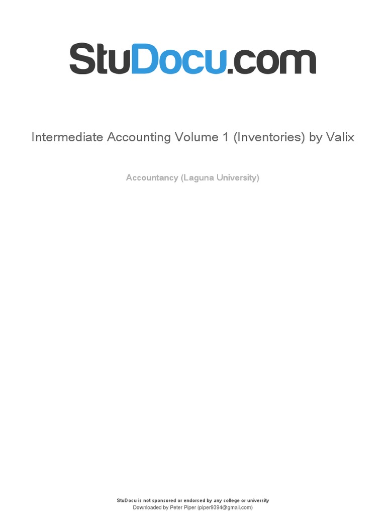 Intermediate Accounting Volume 1 Inventories by Valix | PDF | Cargo ...