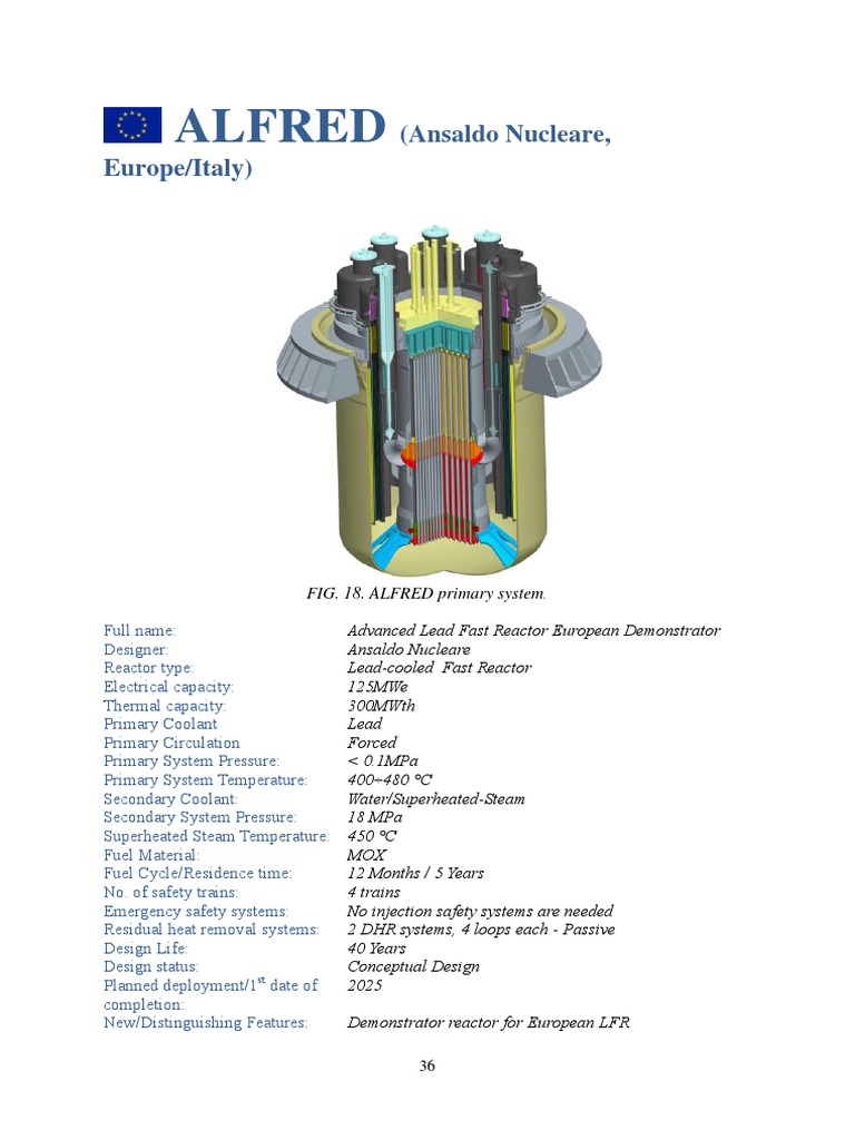 ALFRED Demonstrator Reactor for European LFR | PDF