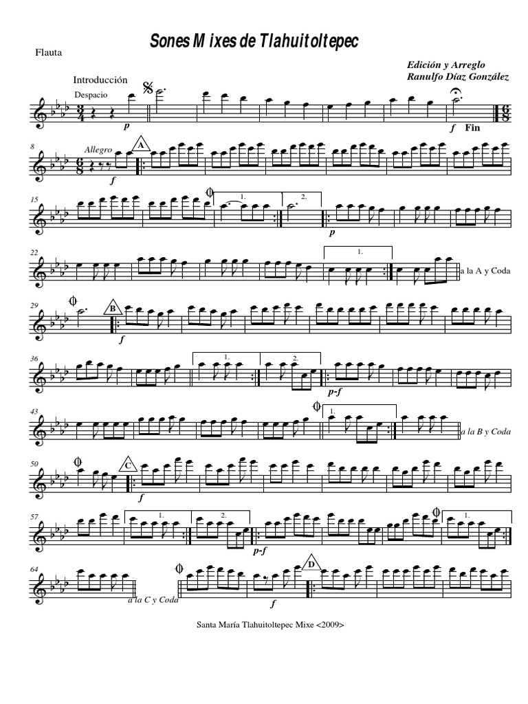 Sones Mixes de Tlahuitoltepec | PDF | Formas musicales | Composiciones ...