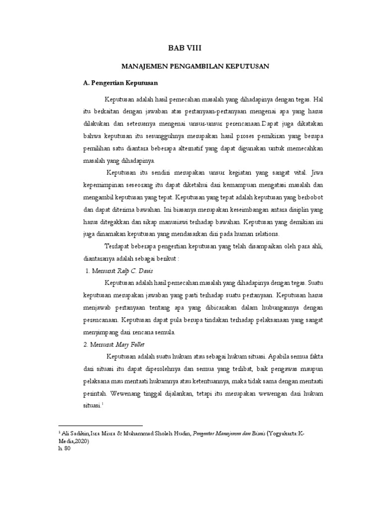 Manajemen Pengambilan Keputusan | PDF