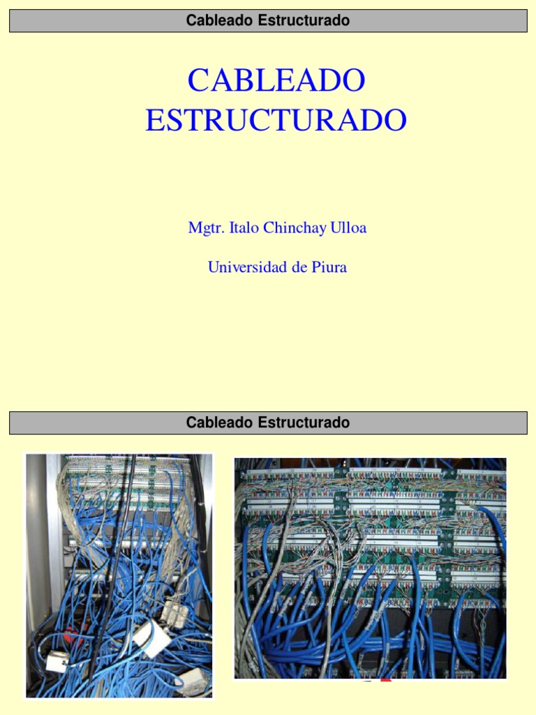 Cableado Estructurado: Infraestructura de TI para Redes | PDF | Telecomunicaciones | Tecnología ...