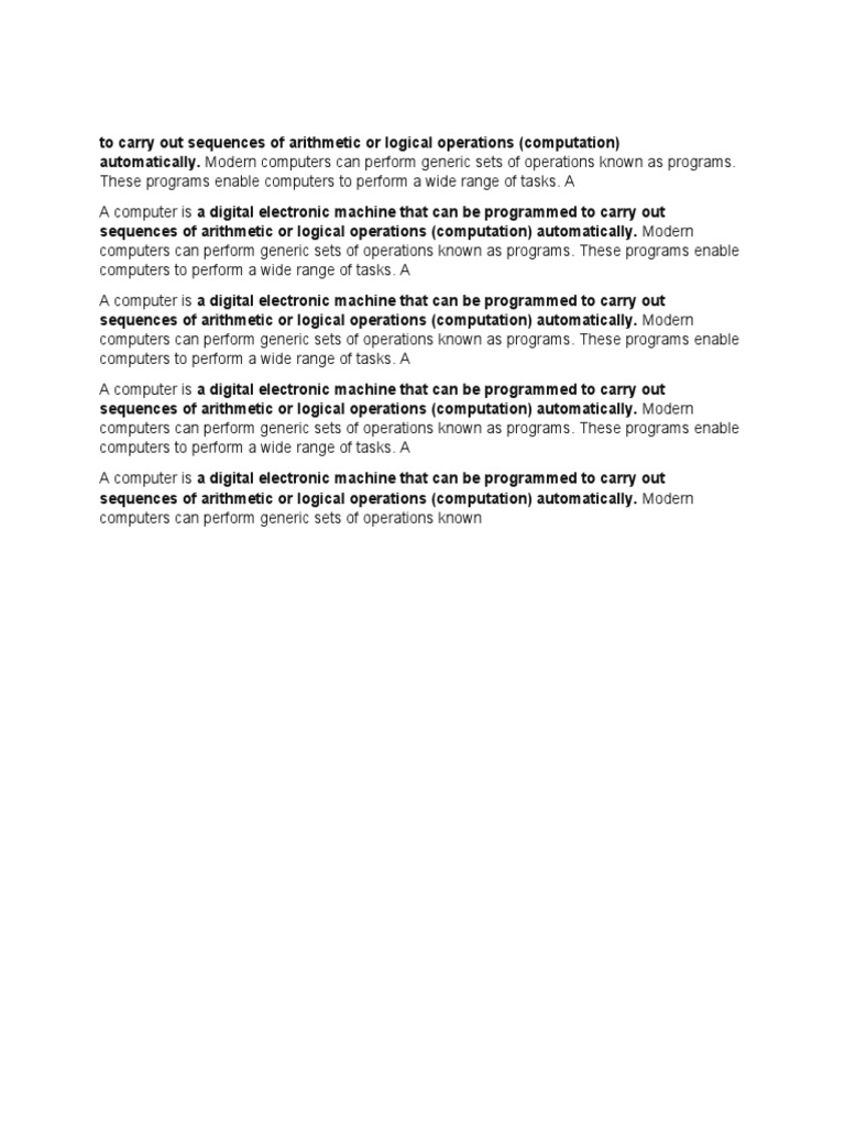Introduction To Computer | PDF
