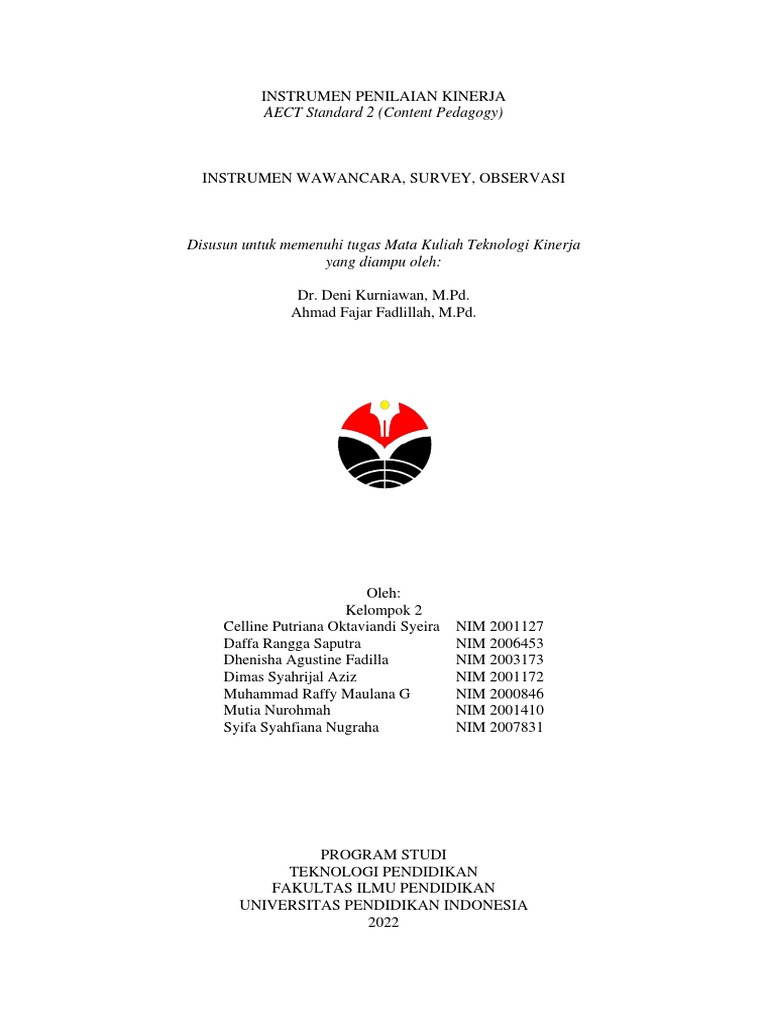 Instrumen Penilaian Kinerja | PDF