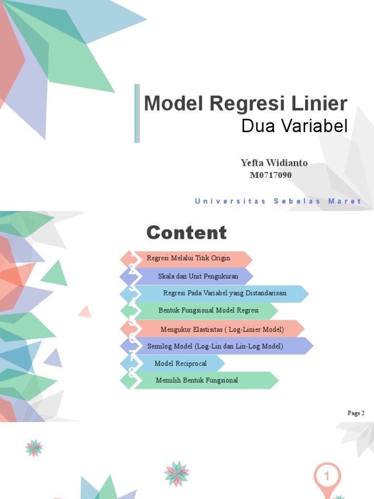 Chapter 6 Model Regresi Dua Variabel | PDF