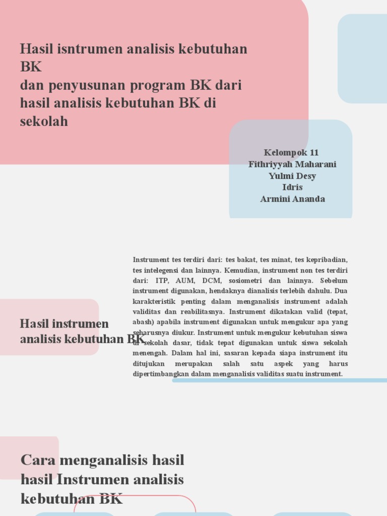 KLP 11 Analisis Kebutuhan BK | PDF