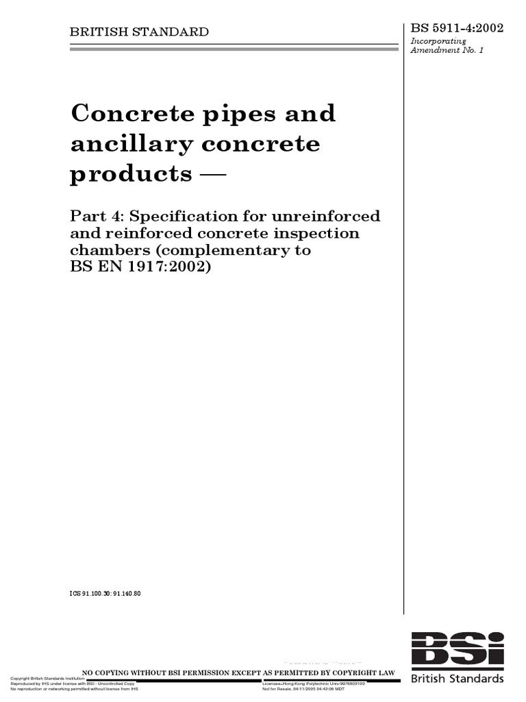 Bs 5911-4 | PDF | Concrete | Cement