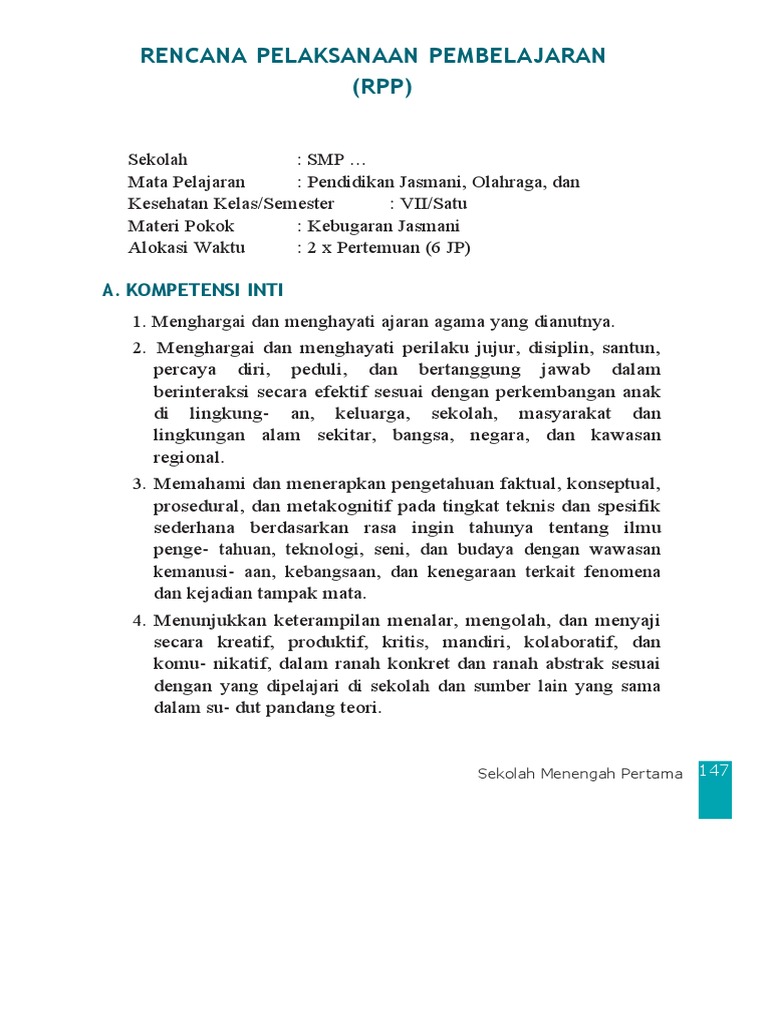 Contoh Rencana Pelaksanaan Pembelajaran Model Inquiry | PDF