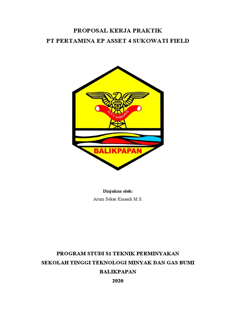 Proposal Kerja Praktek Pertamina Ep Asset 4 Sukowati Field | PDF