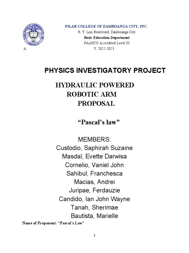 Pip-Final Proposal. Custodio | PDF | Risk | Pressure