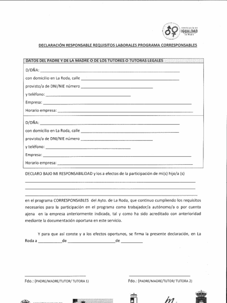 Declaración Responsable | PDF