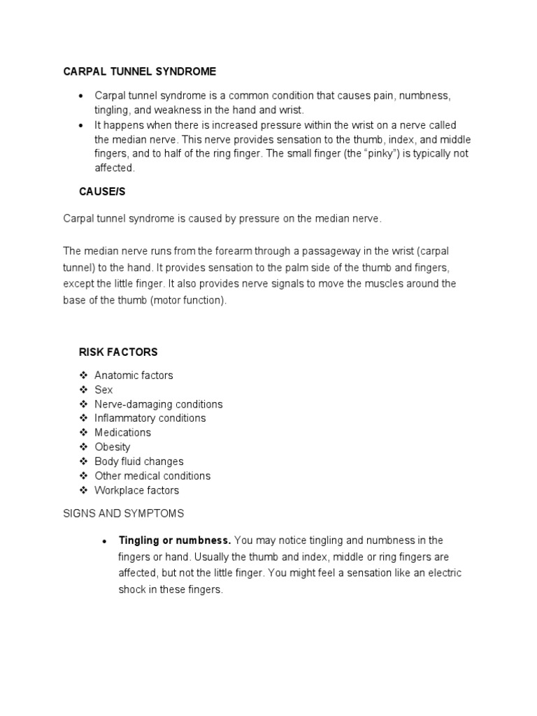An Overview of Carpal Tunnel Syndrome: Causes, Symptoms, Diagnosis ...
