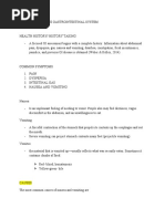 Vomiting History Taking Checklist | PDF | Vomiting | Medical Specialties