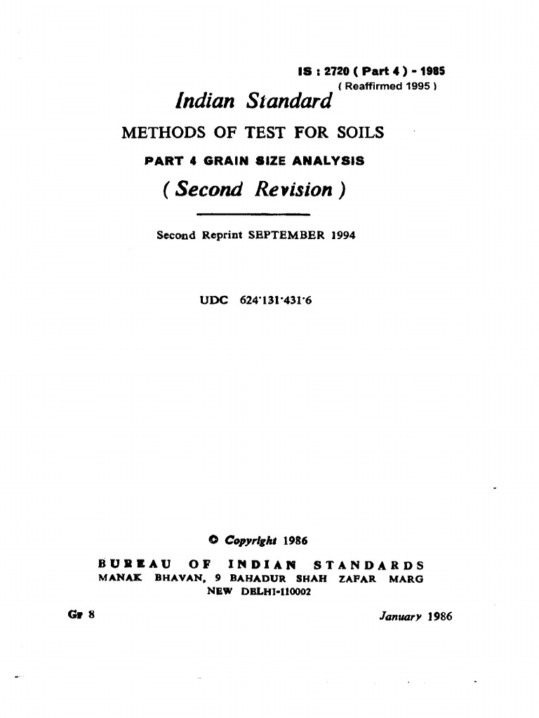 Is 2720 Part 4-1985 | PDF