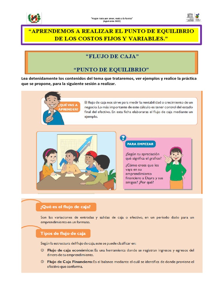 Actividad 33 Practica 33 Ept El Punto de Equilibrio IV Bim 5to A B C D | PDF | Costo | Economias
