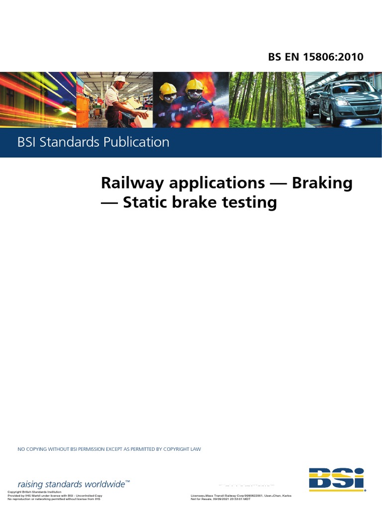 BS en 15806 2010 | PDF | Brake | Vehicles