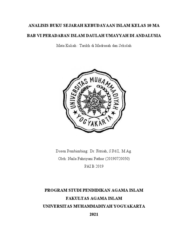 Analisis Buku Sejarah Kebudayaan Islam Kelas 10 Ma | PDF
