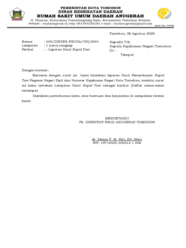 Surat Pengantar KPU | PDF