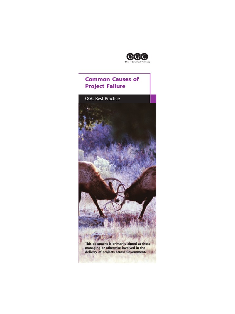 1j. OGC 2005 - Common Causes of Project Failure | PDF | Evaluation | Supply Chain