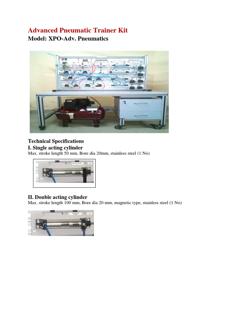 Comprehensive Advanced Pneumatic Trainer Kit with Technical ...