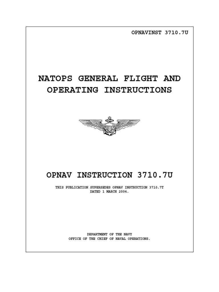 Opnavinst - 3710.7u (Ic 45) | PDF | Instrument Flight Rules | Visual ...