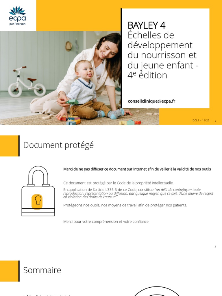 BAYLEY-4 - Presentation | PDF | Autisme | Intelligence