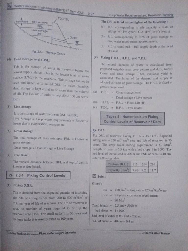Problem 2-2 | PDF | Reservoir | Water