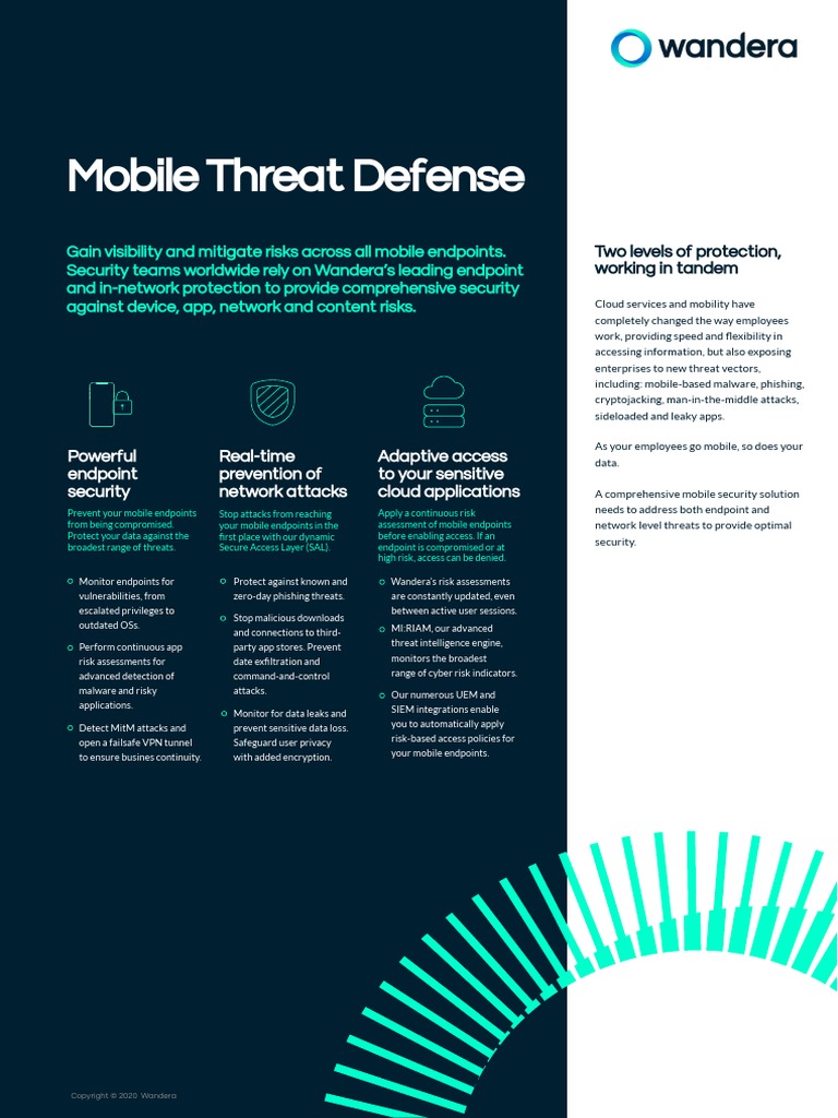 Datasheet Wandera Mobilethreatdefense Brochures | PDF | Computer Security | Security