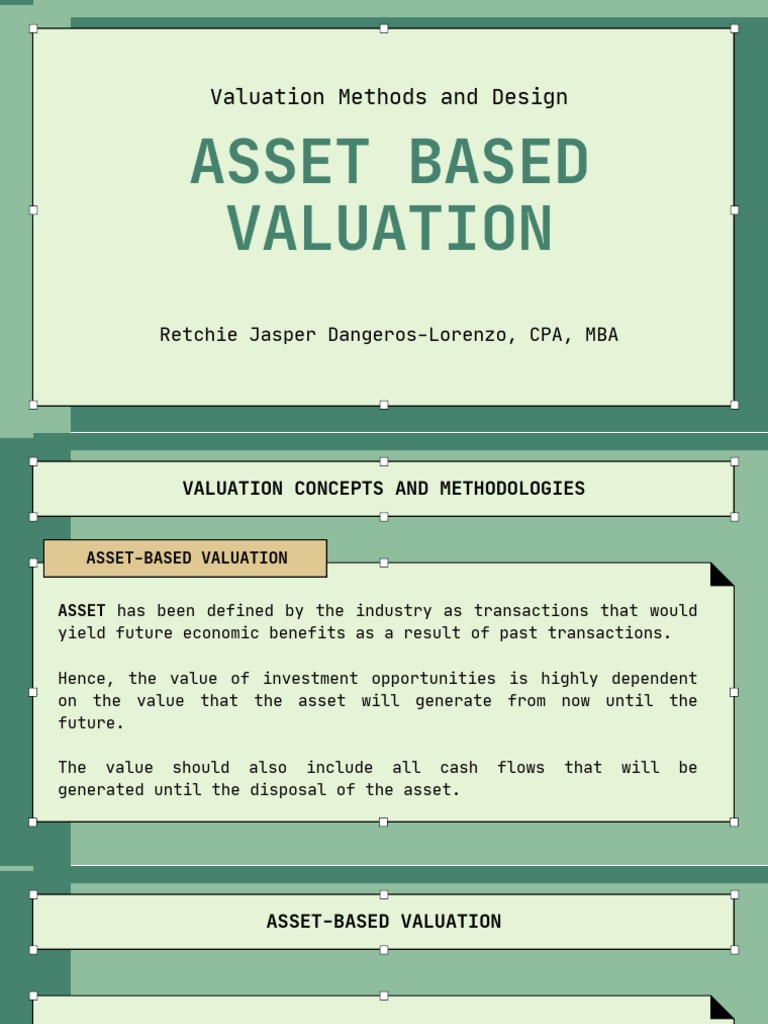 Asset Based Valuation | PDF | Valuation (Finance) | Book Value Asset Based Valuation | PDF | Valuation (Finance) | Book Value