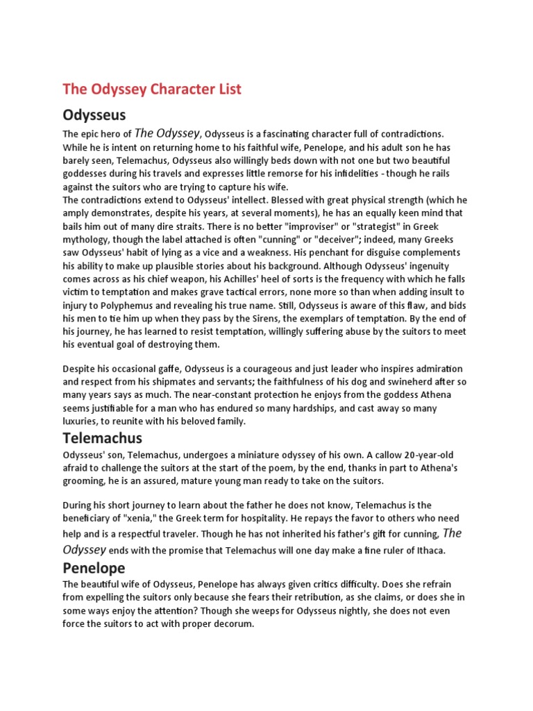 The Odyssey | PDF | Odysseus | Penelope