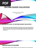 Income Based Valuation | PDF | Cost Of Capital | Valuation (Finance)