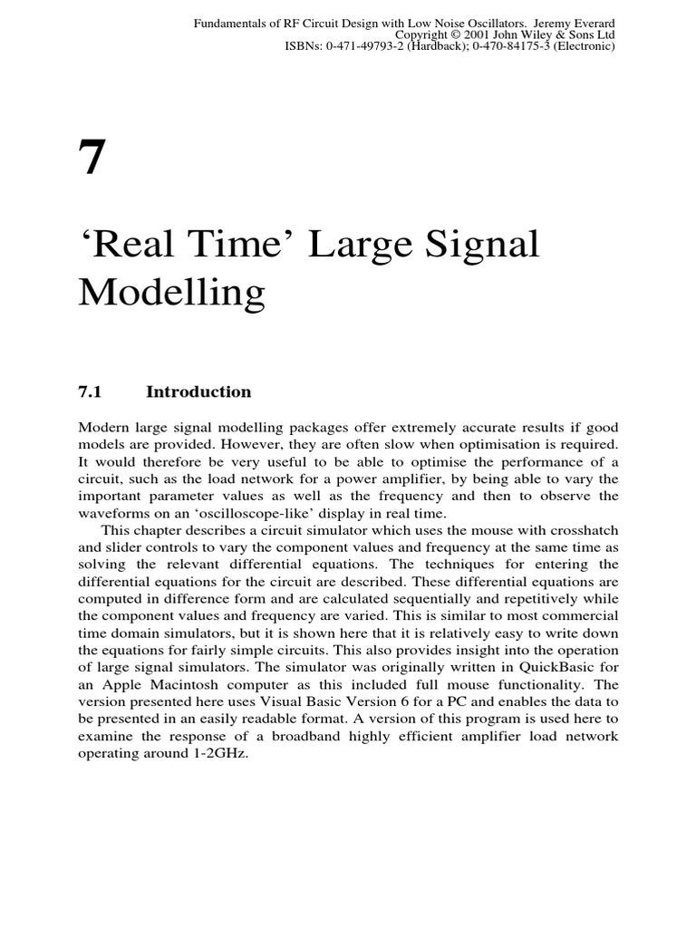 Fundamentals of RF Circuit Design - ch7 | PDF | Amplifier | Electrical ...