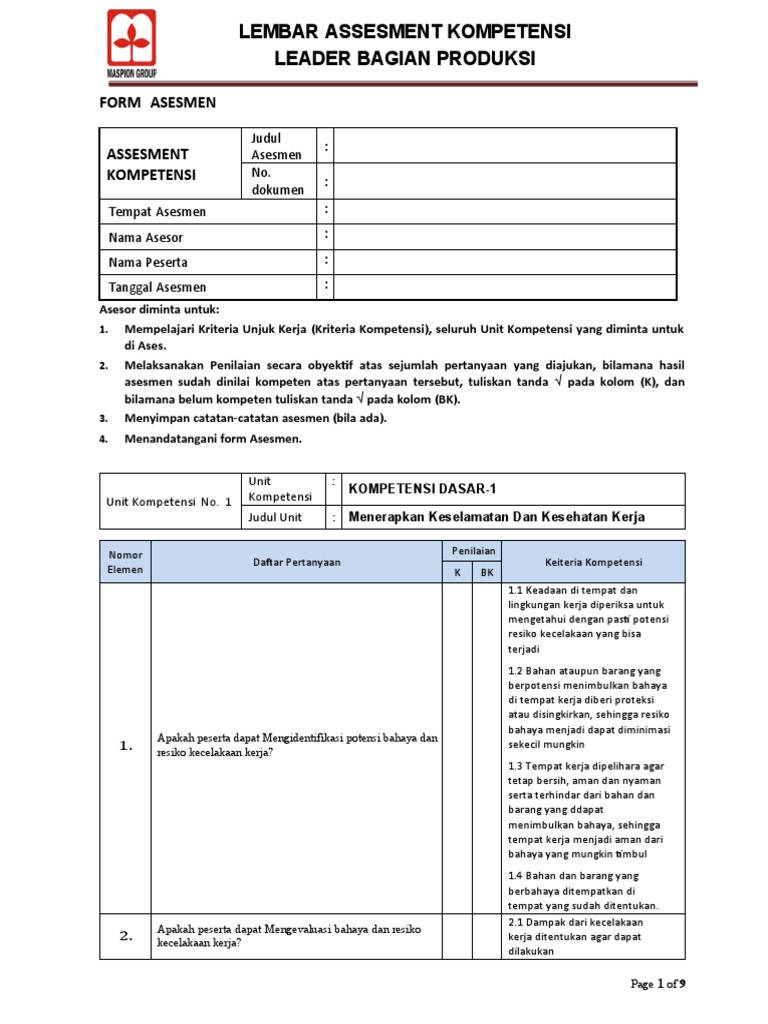 Form Assesment | PDF