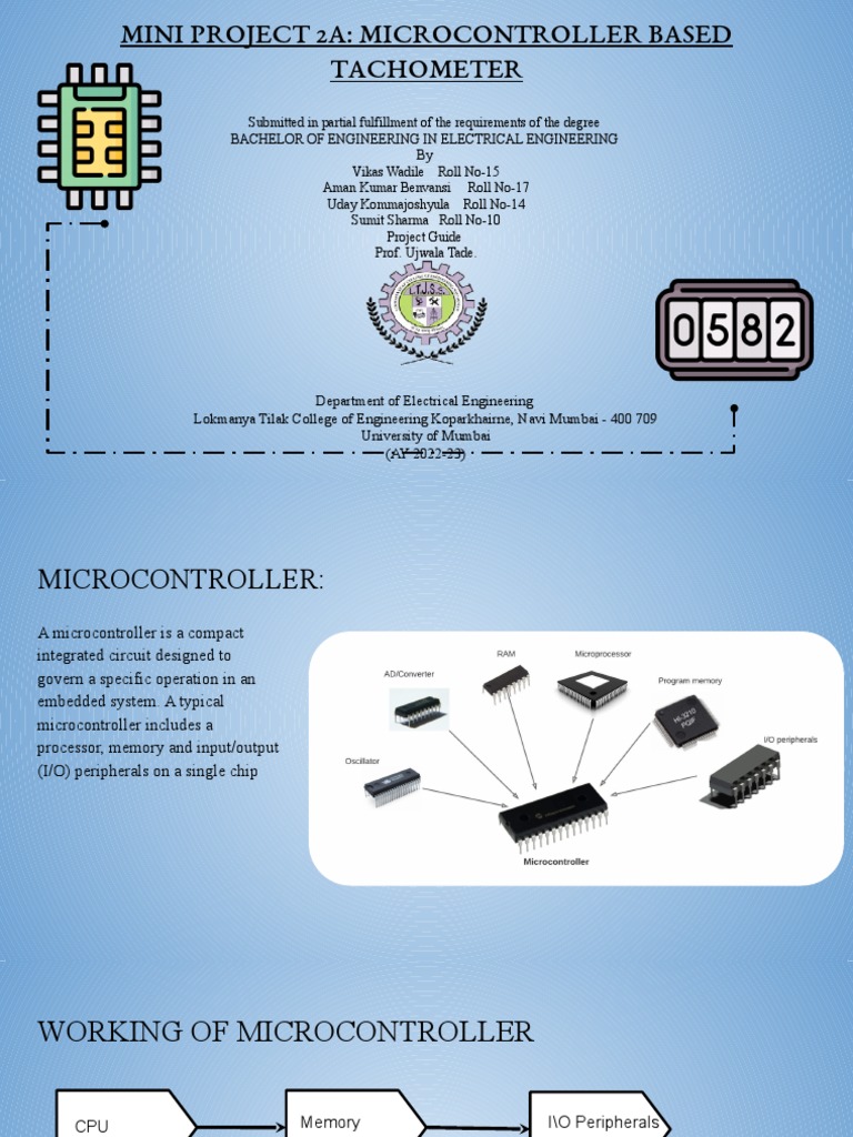 Mini Project 2a Microcontroller Based Tachometer Pdf Microcontroller Microprocessor