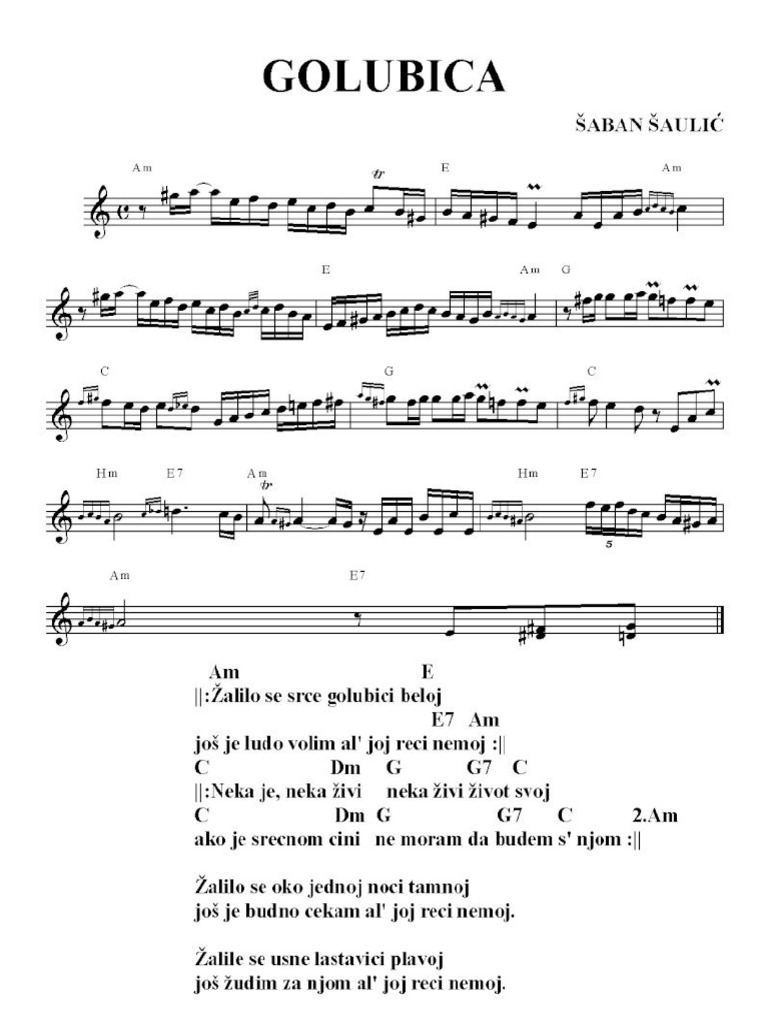Saban Saulic Golubica | PDF