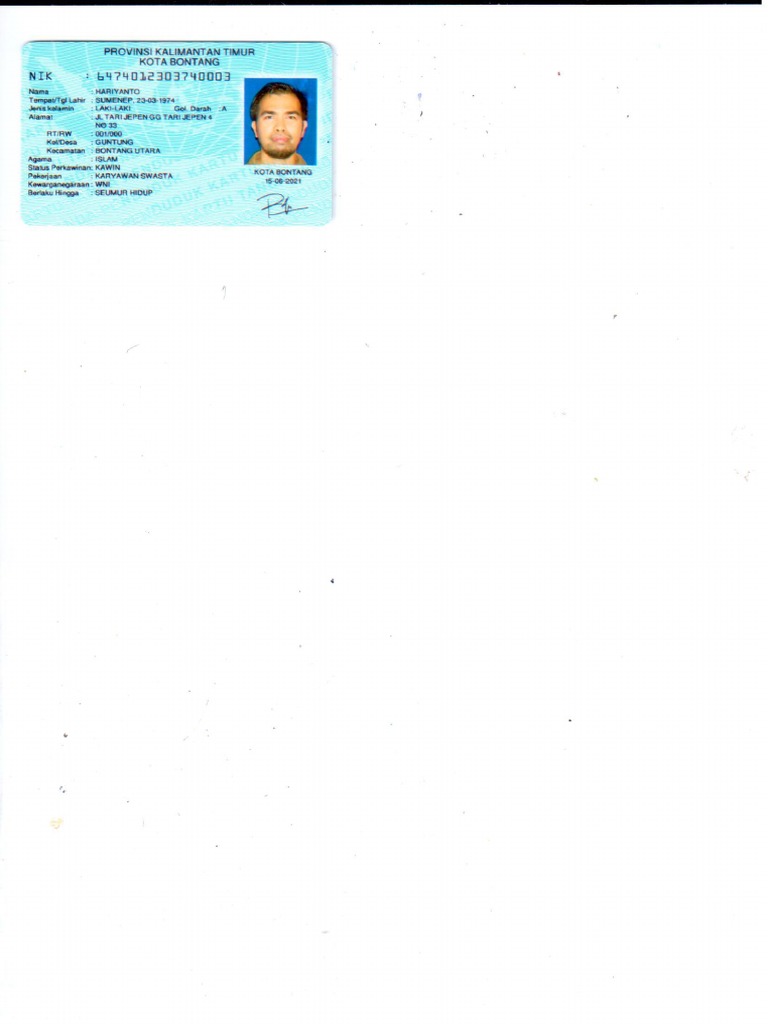 KTP Hariyanto Baru | PDF