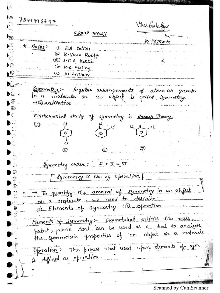 Group Theory Notes | PDF