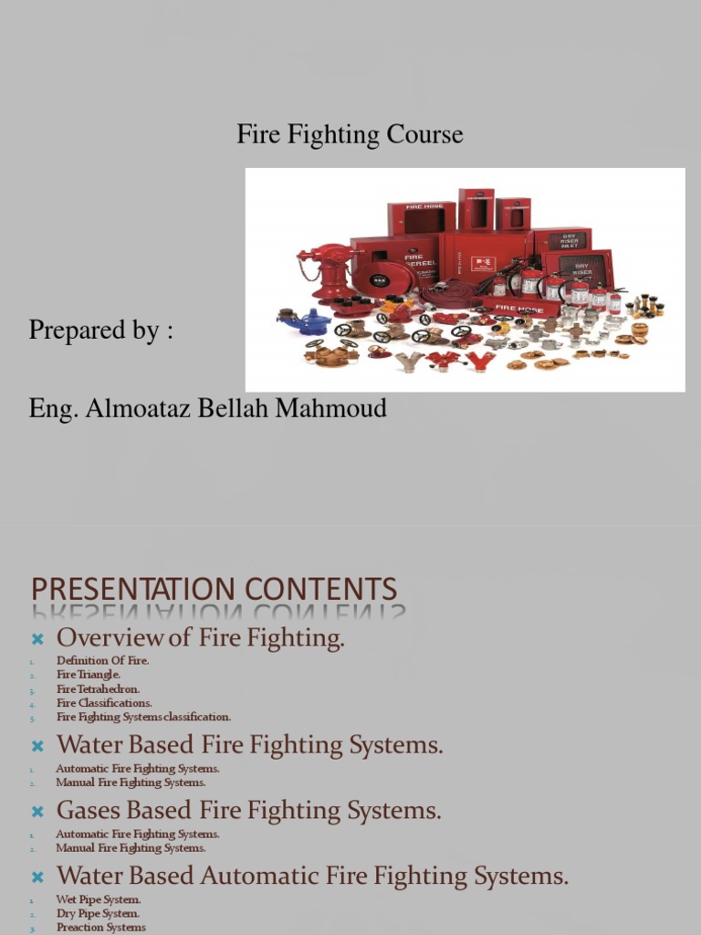 Fire Fighting Systems Overview | PDF | Fire Sprinkler System | Firefighting
