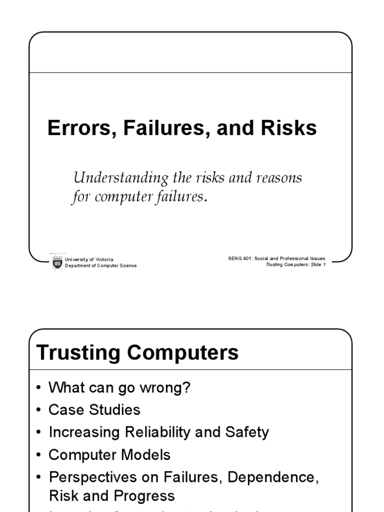 WK 9 Errors Failures Risks | PDF | Radiation Therapy | Reliability Engineering