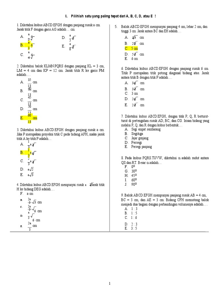 Soal Pas MTK Wajib Kelas Xii | PDF