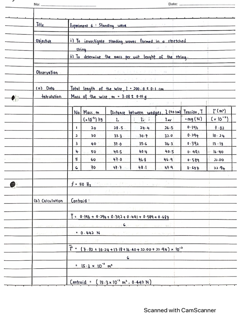Lab Report Experiment 6 Physics | PDF