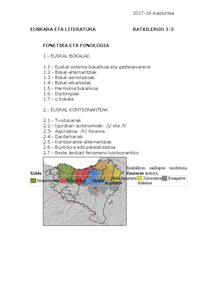 Fonetika-Fonologia Apunteak 2017-18 | PDF