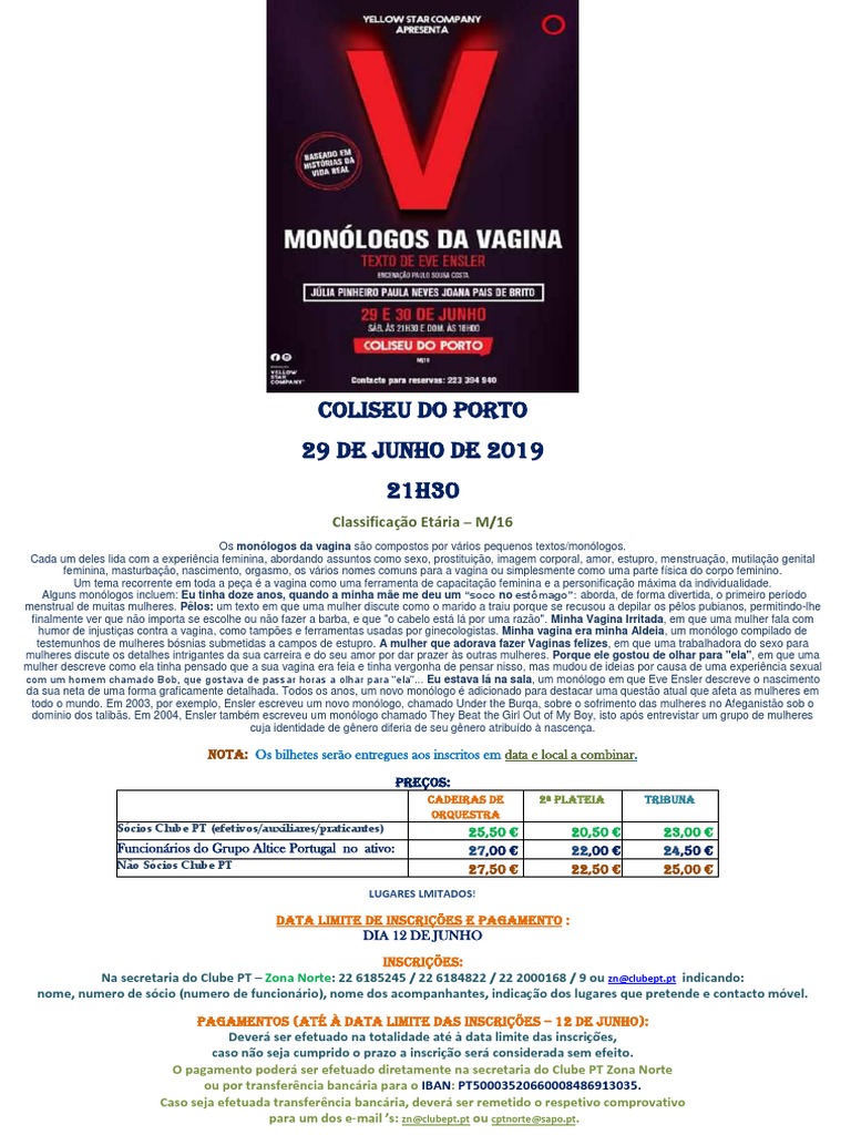 Monólogos Da Vagina | PDF | Vagina | Mulher