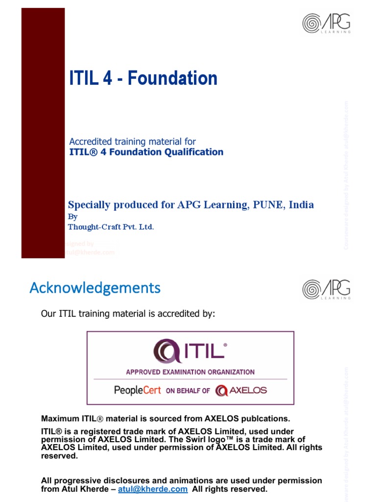 ITIL V4 Study Material | PDF | Governance | Automation