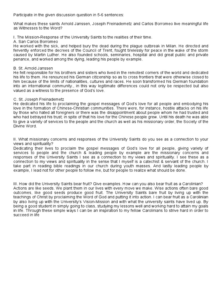 SVD Saints | PDF | Saint | God