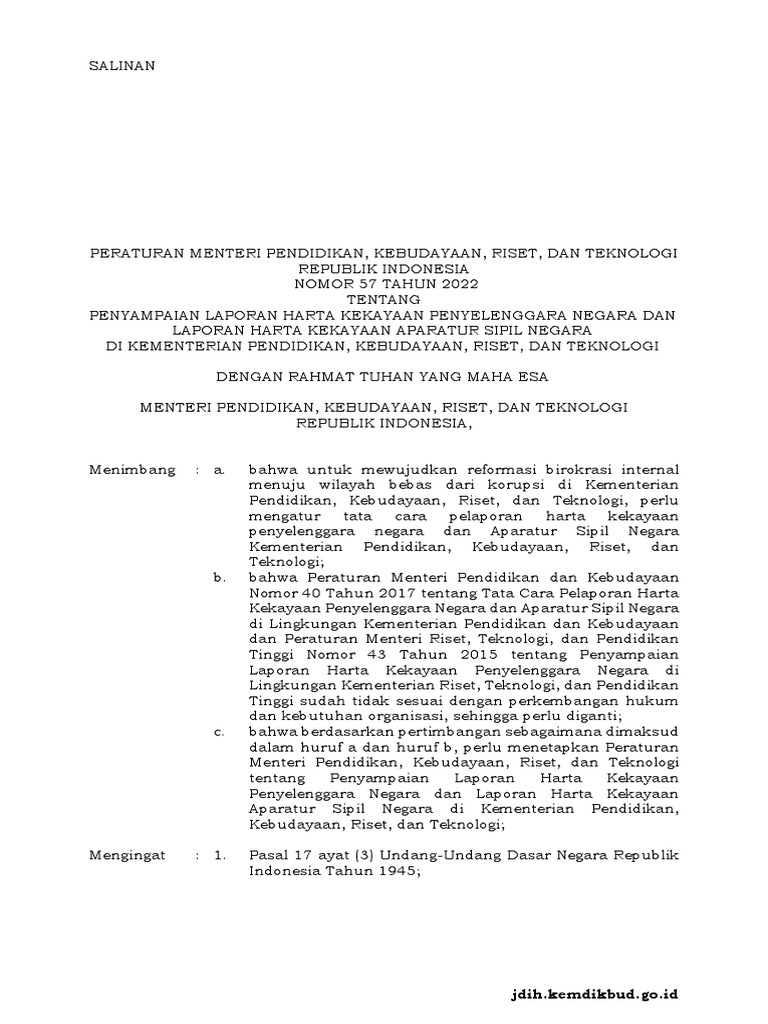 Jdih Kemdikbud Go Id Sjdih Siperpu Dokumen Salinan